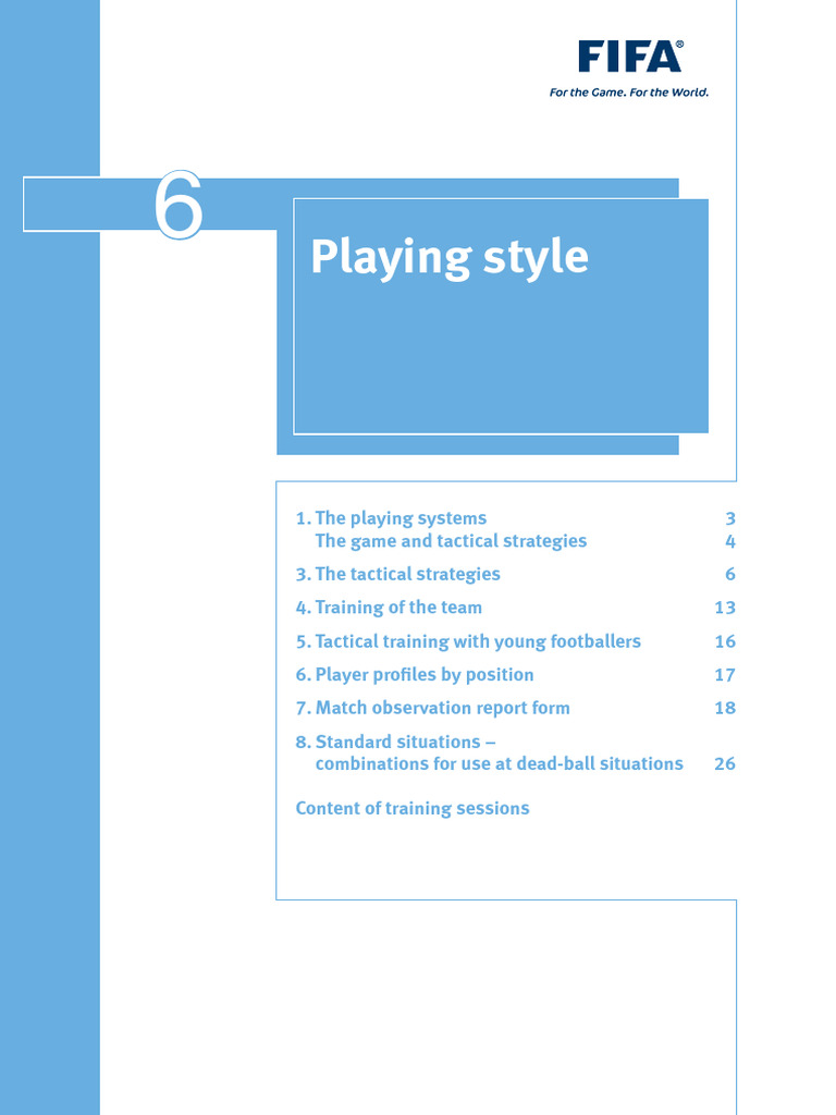 06.1 Playing Style | PDF | Defender (Association Football) | Forward ...