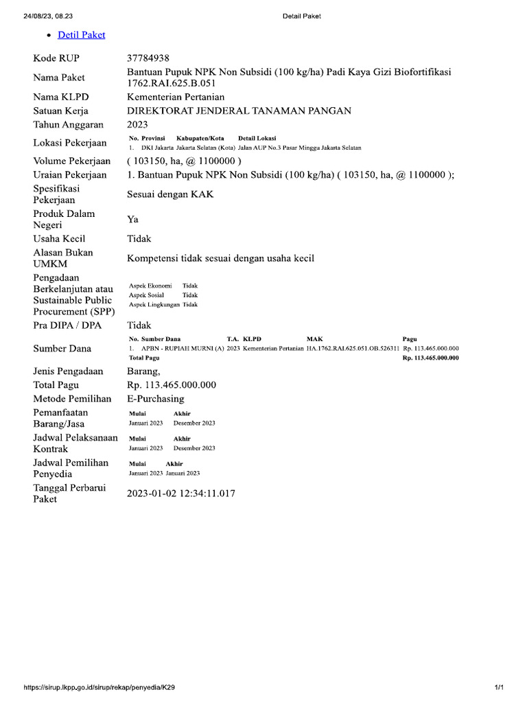 Sirup Pupuk NPK | PDF