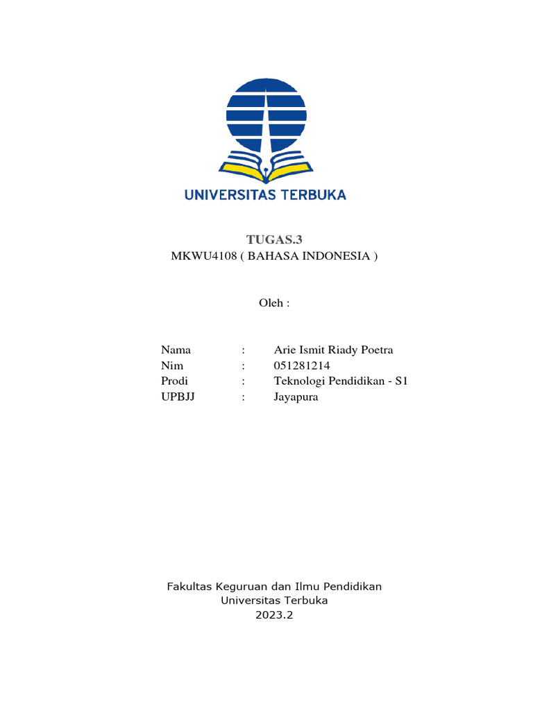 Tugas.3 Bahasa Indonesia | PDF | Ilmu Sosial