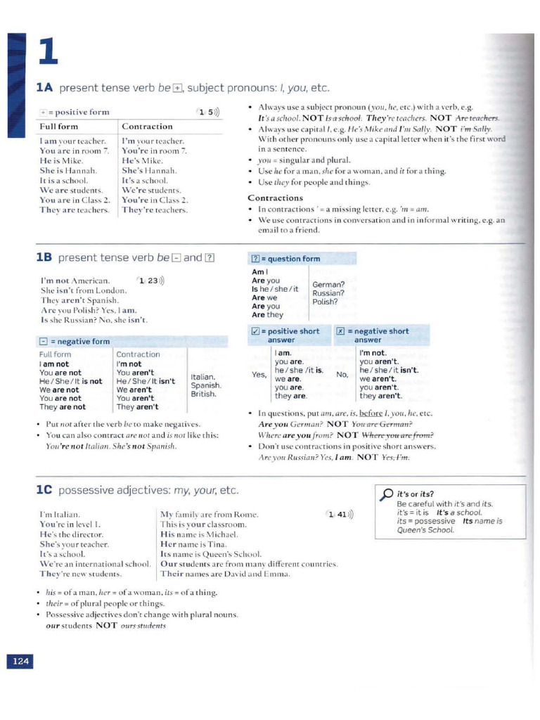 Present Tense Verb "Be" Guide | PDF | Grammar | Syntactic Relationships