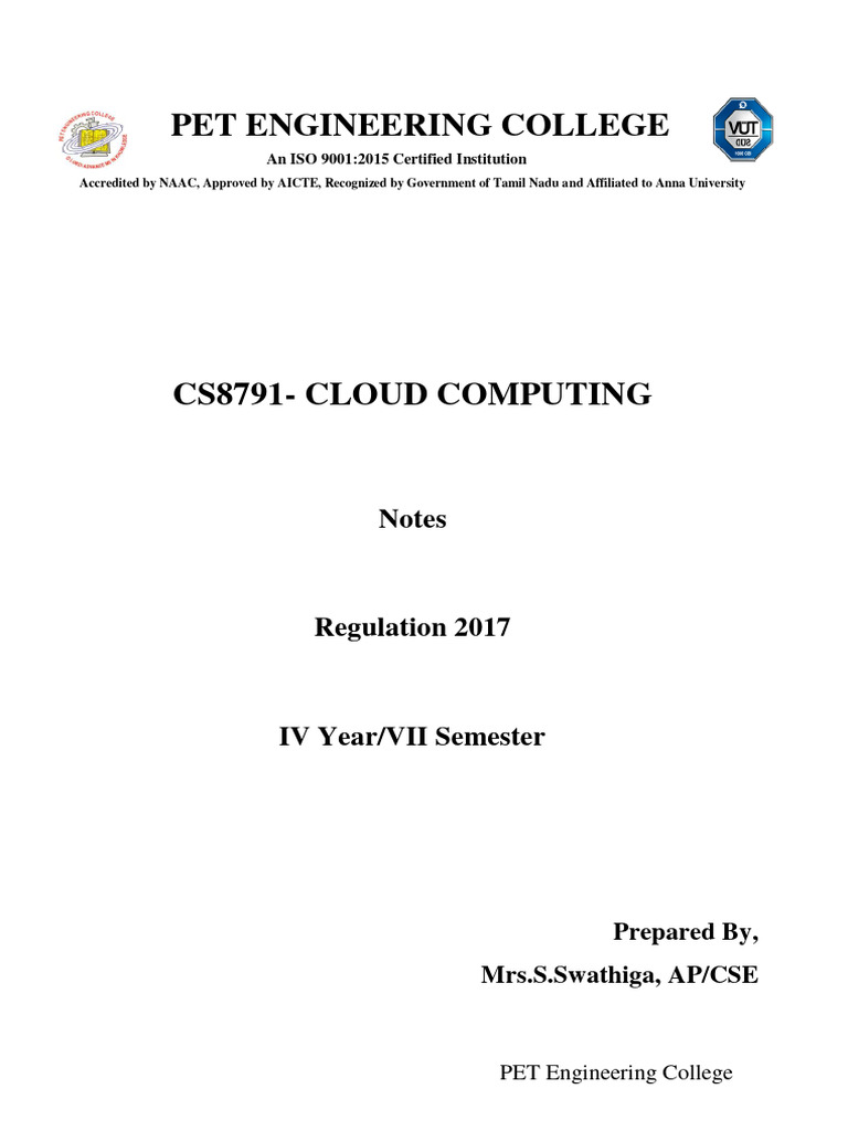 20 A CC Unit I Notes | PDF