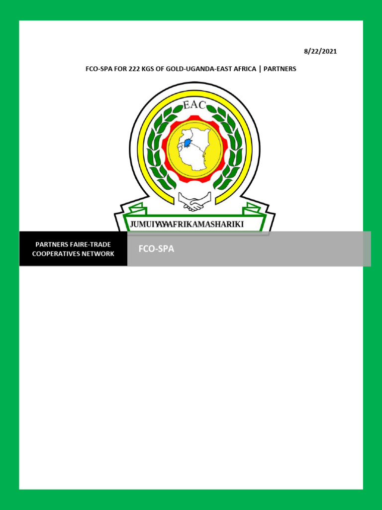 1-Fco-Spa For 222 Kgs of Gold-Uganda-East Africa | PDF | Finance ...