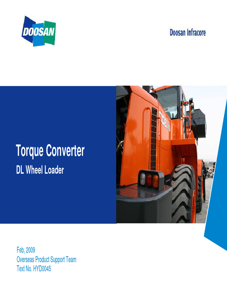 HYD0045 DL Torque Converter | PDF | Machines | Mechanical Engineering