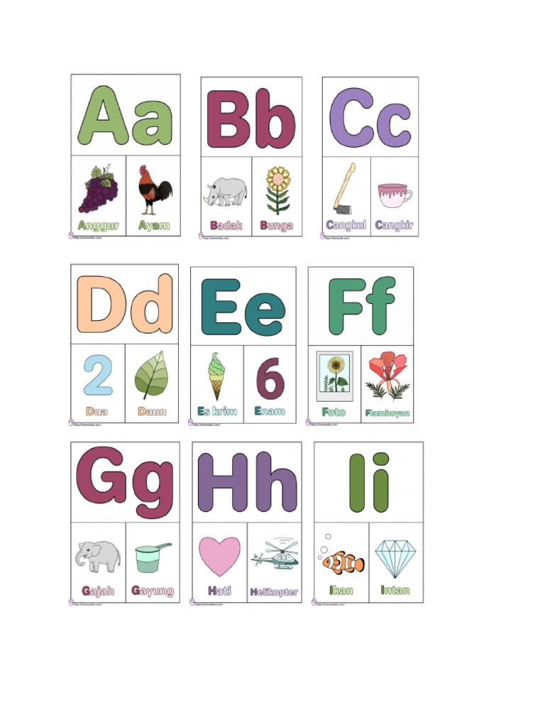 Flash Card Huruf | PDF