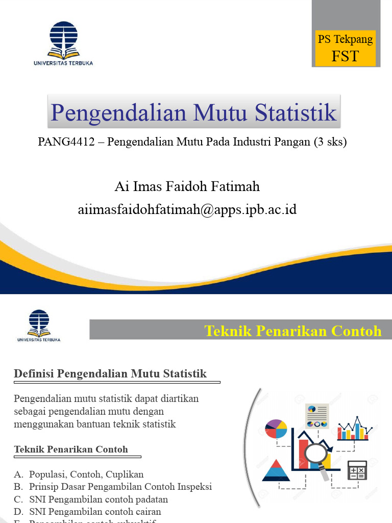 Sesi 5 - Pengendalian Mutu Statistik Pada Industri Pangan | PDF