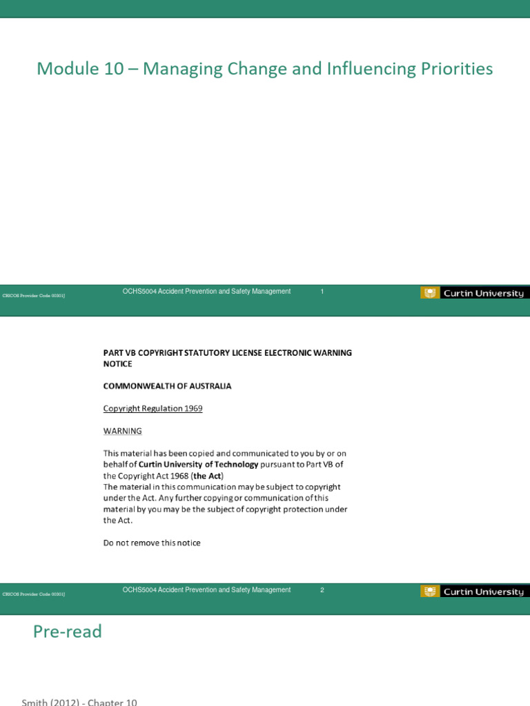 Module 10 - Managing Change and Priorities S1 2024 | Download Free PDF ...