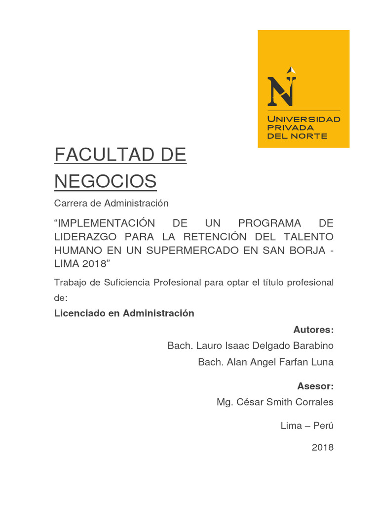 2018 Delgado, Fartan IMPLEMENTACIÓN DE UN PROGRAMA DE LIDERAZGO PARA LA ...