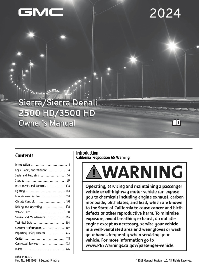 24 GMC Sierra Sierra Denali 2500 3500 HD OM en US U 84989061B 2023JUN02 ...