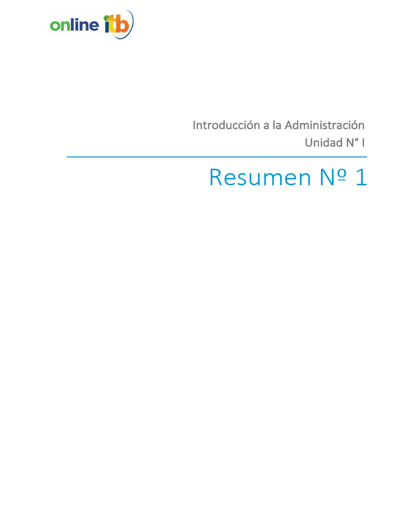 7 - Tae - Aa Unidad I Tarea Resumen 1 | PDF