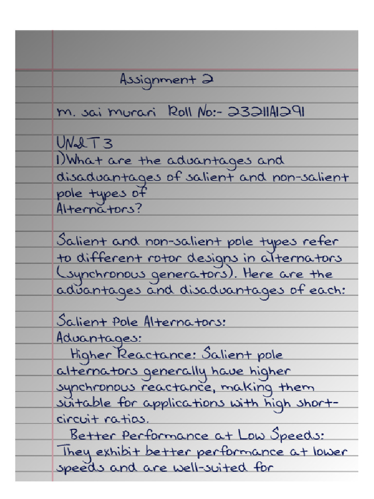 PEEE Assignment 2 23211A1291 | PDF