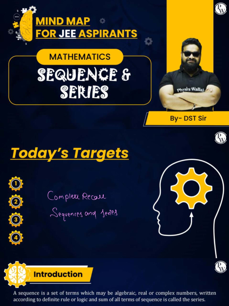 Sequence & Series - Class Notes - Jee Mindmap | PDF