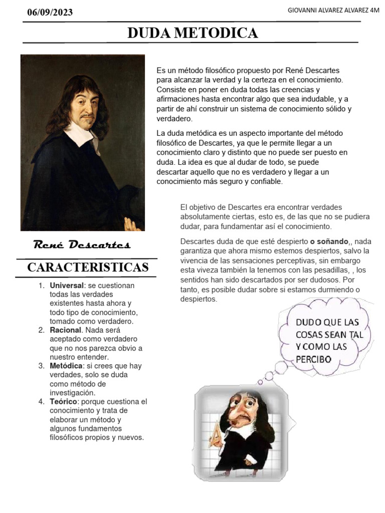 Duda Metodica | PDF | René Descartes | Conocimiento