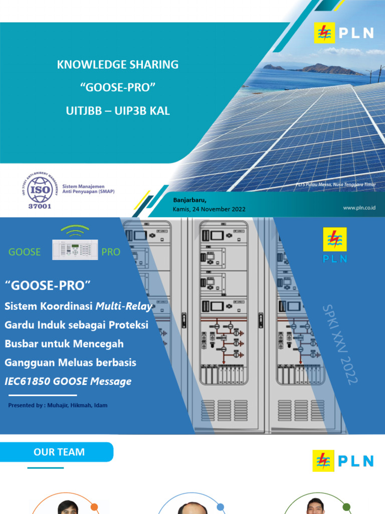 GOOSE-PRO GOOSE For Busbar Protection Karya Inovasi 2022 UIP3B KAL | PDF