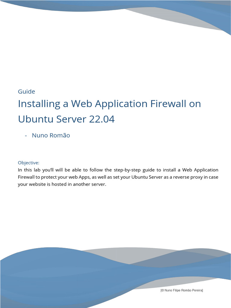 Install A Web Application Firewall in Linux | Download Free PDF | Proxy Server | Web Server