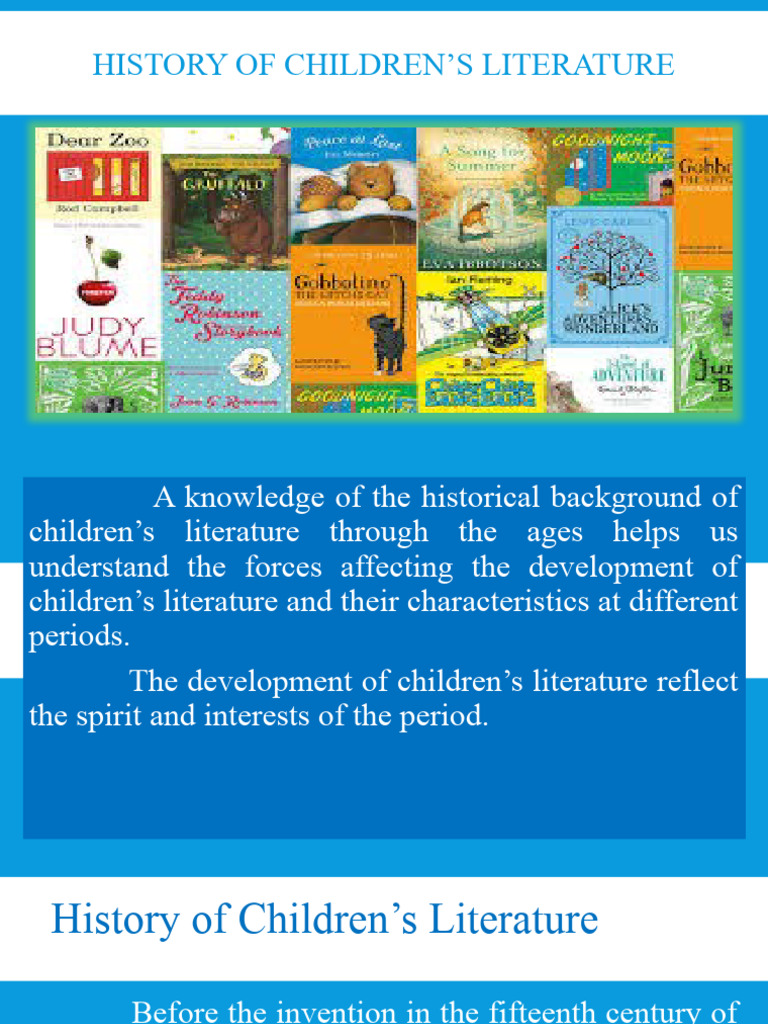 History of Childrens Lit | PDF | Children's Literature | Alphabet Book