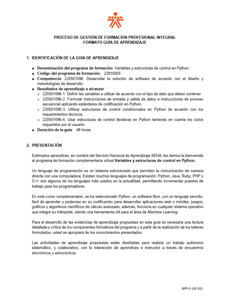 Guia Python Pdf Lenguaje De Programación Programa De Computadora 2338