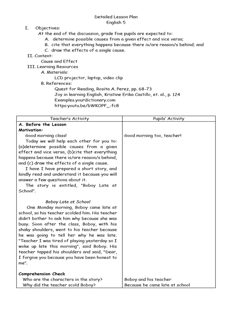 Detailed Lesson Plan Grade 5 | PDF | Air Pollution | Exhaust Gas