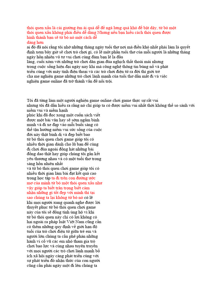 thói quen xấu là cái giường êm ái quá dễ để ngả lưng quá khó để bật dậy | PDF