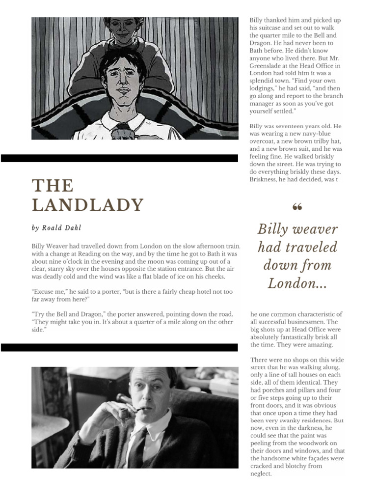 THE Landlady: Billy Weaver Had Traveled Down From London.. | PDF