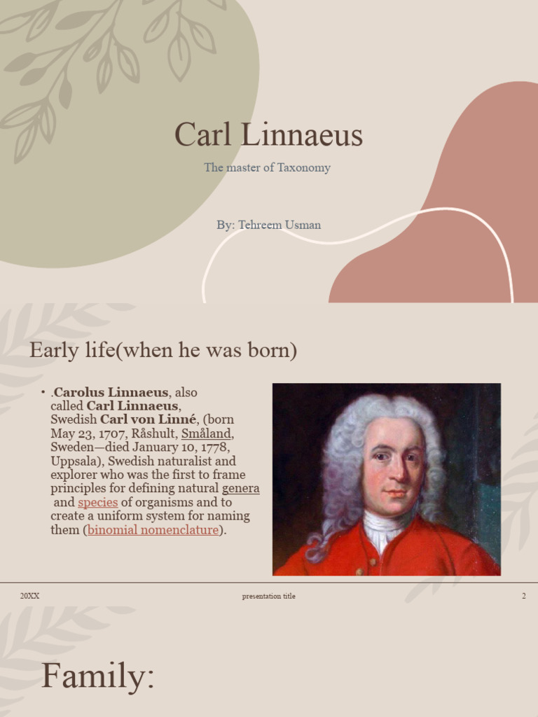 Carl Linnaeus Download Free Pdf Taxonomy Biology Botany