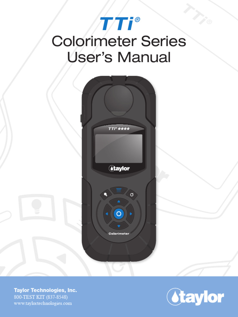 Taylor - TTi-3000 - Colorimeter Users Manual | Download Free PDF ...