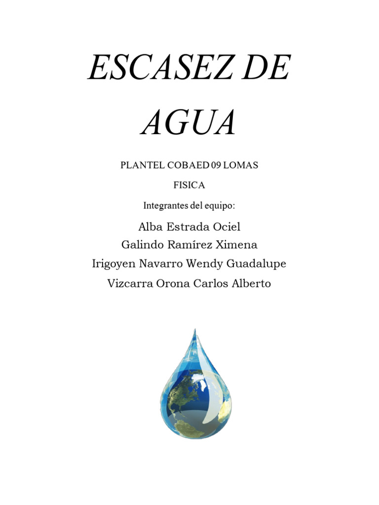 Escasezdeagua Eq1 PDF Agua Riego