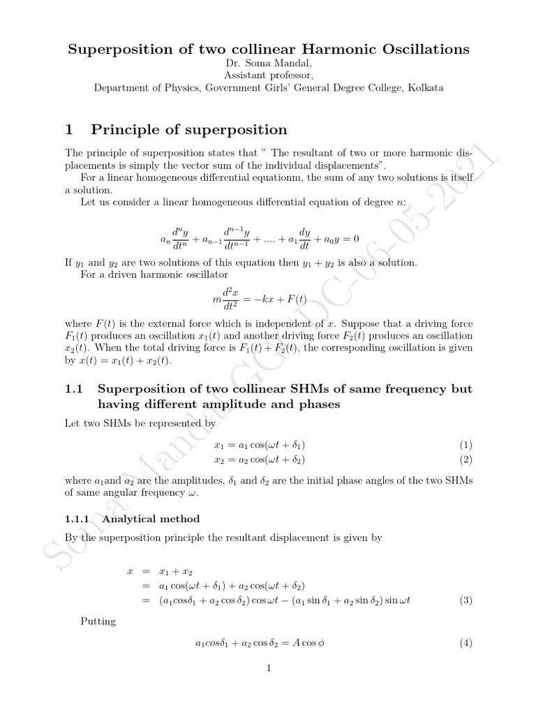 PHS A CC 2 4 TH Lecture5 | PDF | Euclidean Vector | Oscillation