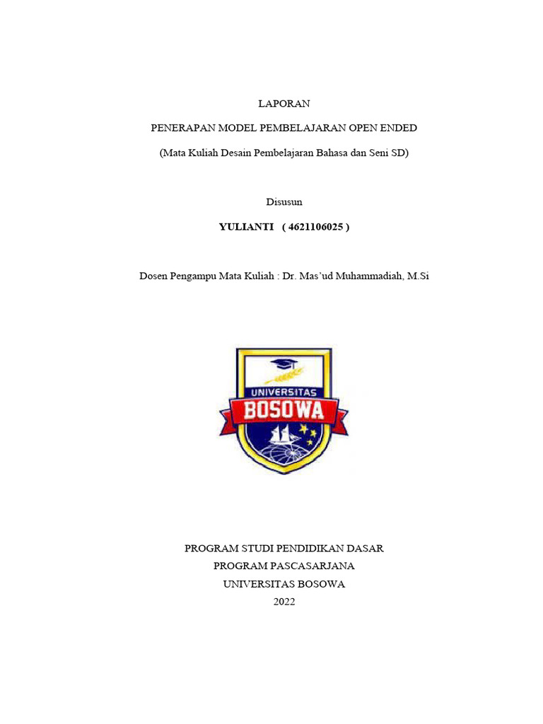 Penerapan Model Pembelajaran Open Ended | PDF