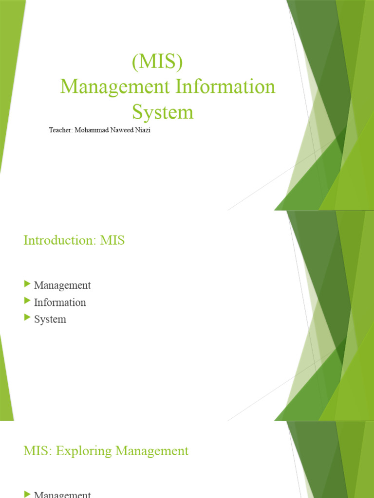 Management Information System Overview | PDF | Information | Decision ...