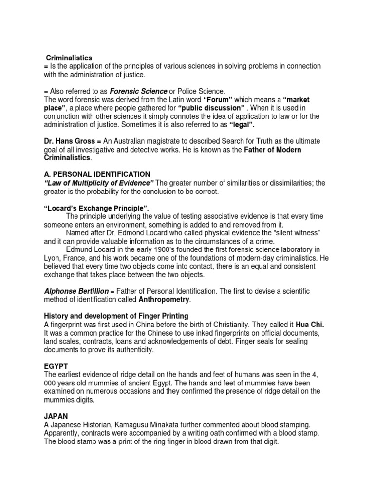 PDF History of FP | PDF | Fingerprint | Forensic Science