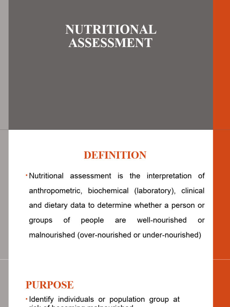 Nutritional Assessment | PDF | Anthropometry | Weight