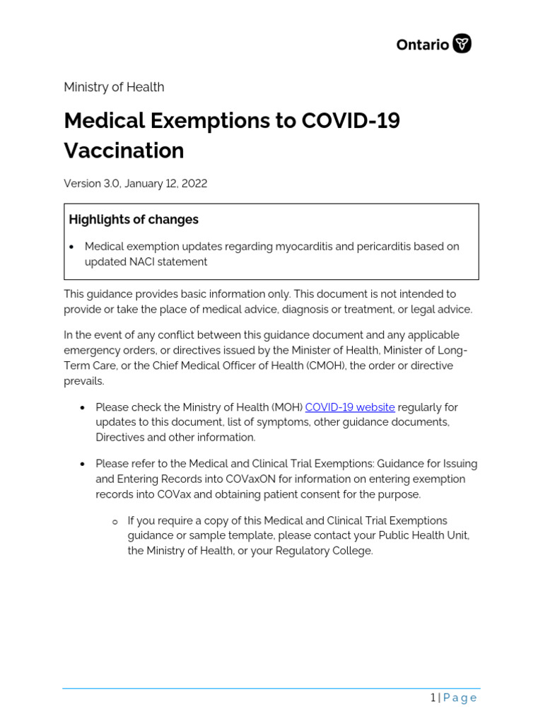 Medical Exemptions To Vaccination | PDF | Health Sciences | Public Health