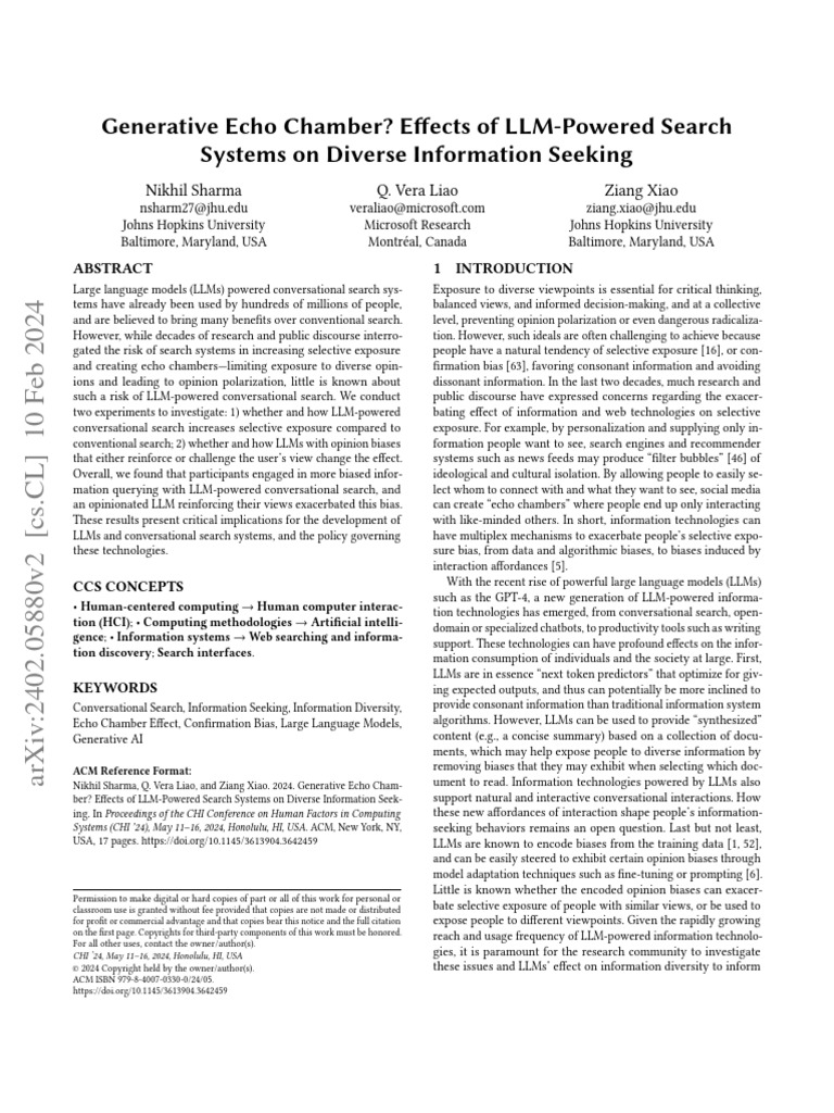 Generative Echo Chamber Effects of LLM-Powered Search Systems On ...
