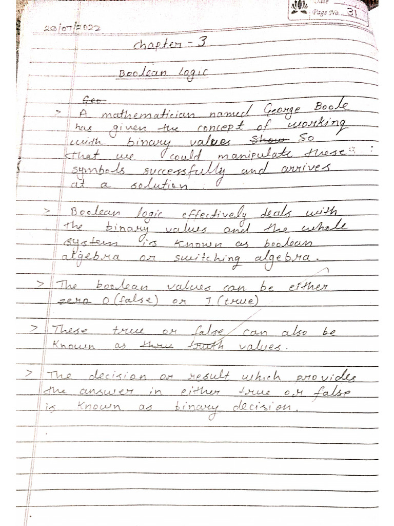 Notes Boolean Pdf