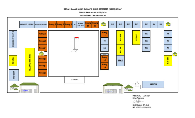 Denah Ruang Usas Genap 2023-2024 | PDF