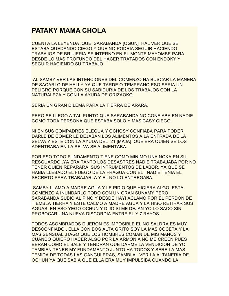Pataky Mama Chola | PDF