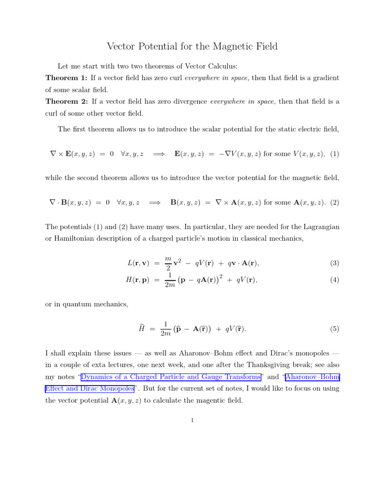Vecpot | PDF | Magnetic Field | Sphere