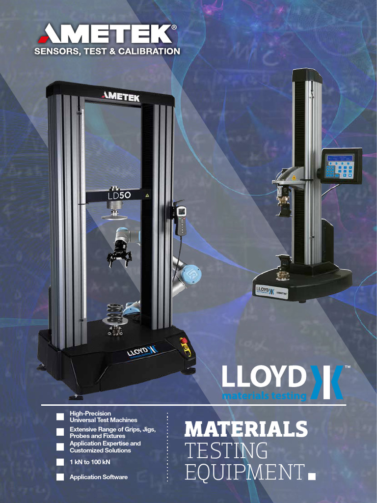 Lloyd Instruments Materials Testing Catalogue 2020 | PDF | Calibration ...