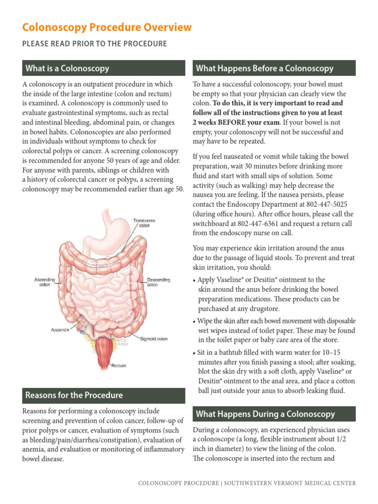 Colonoscopy Overview 2125 | Download Free PDF | Colonoscopy ...