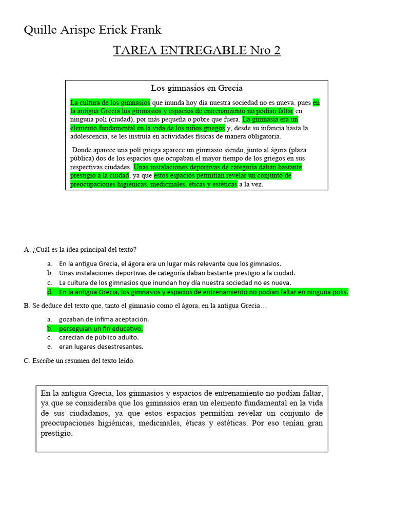 Entregable Numero 2 | PDF | Antigua Grecia | Gimnasio