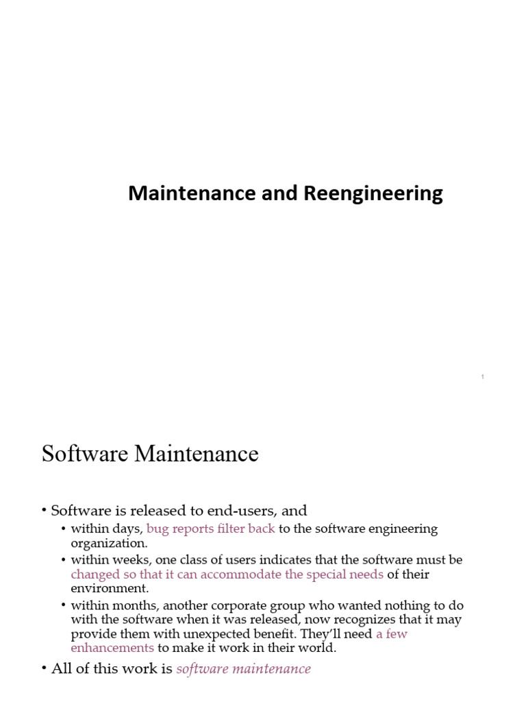 5.2 Maintenance and Reengineering | PDF | Business Process | Prototype