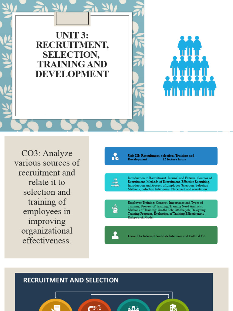 MBA SEM 2 - Unit 3 - Recruitment Selection Training and Development | PDF | Recruitment