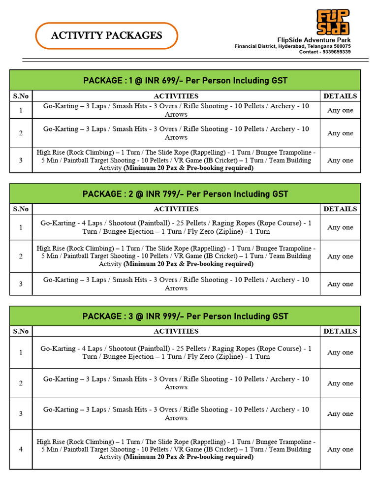 Activities Package - Feb 2024-1 | PDF | Legal Liability