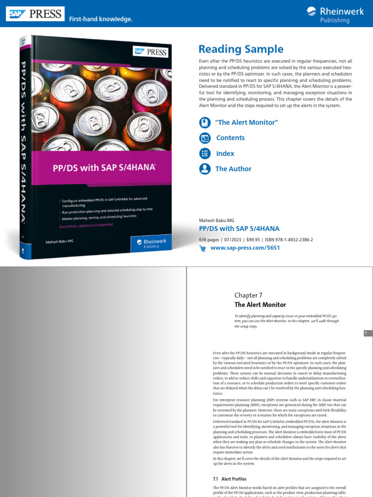 Reading Sample Sap Press Ppds With Sap S4hana | PDF | Databases | Icon (Computing)