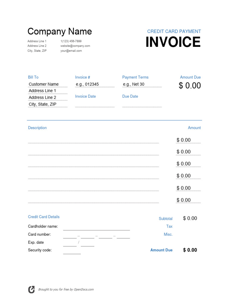 Credit Card Payment Invoice | PDF | Invoice | Credit Card