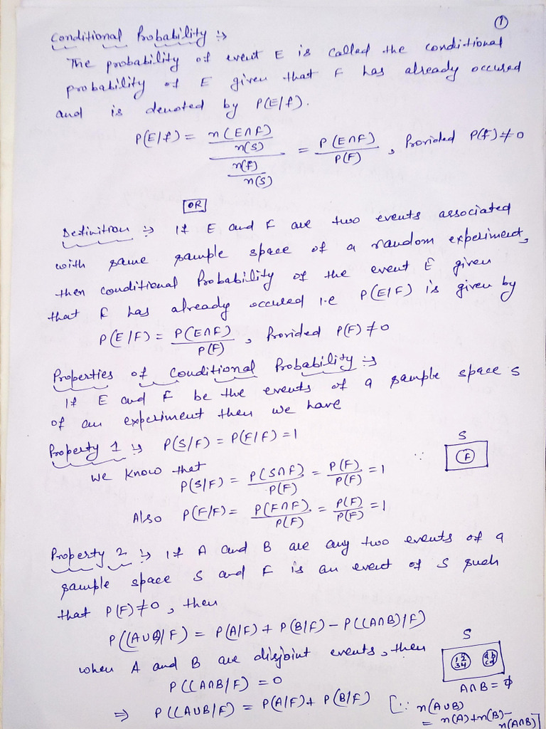 Conditional Probability & Prob - Space | PDF