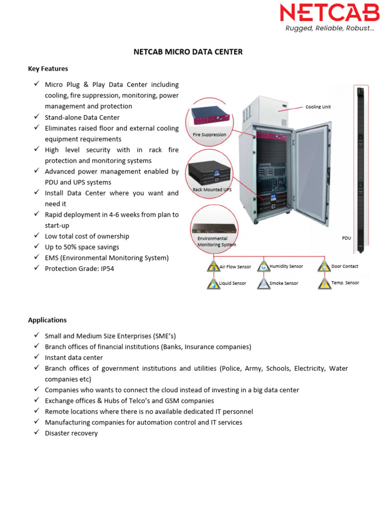 Netcab Micro Data Center | PDF | Data Center