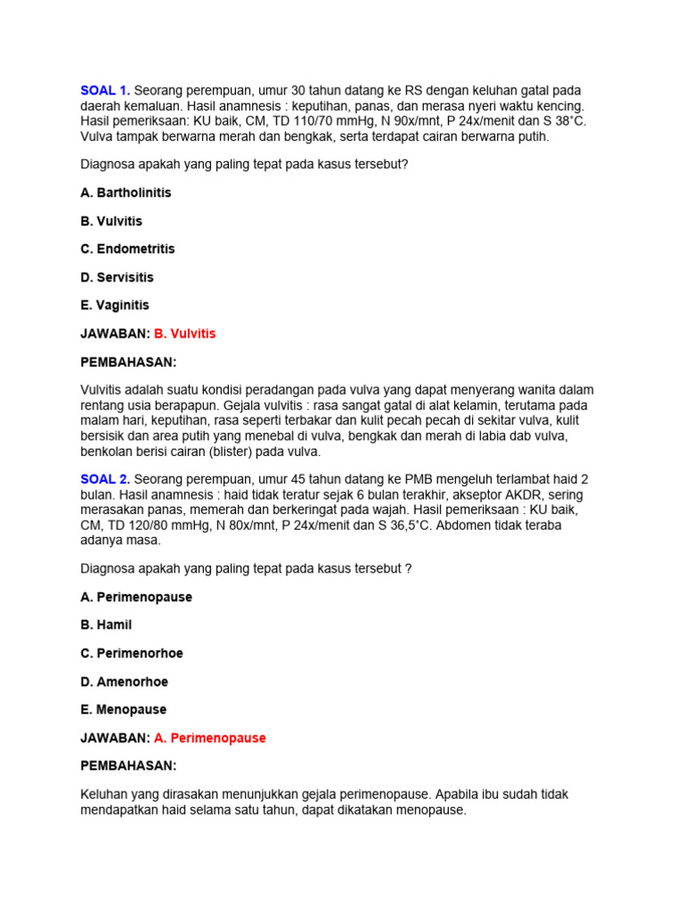 Gudang Soal Ukom Campuran | PDF | Kesehatan Holistik | Sains & Matematika