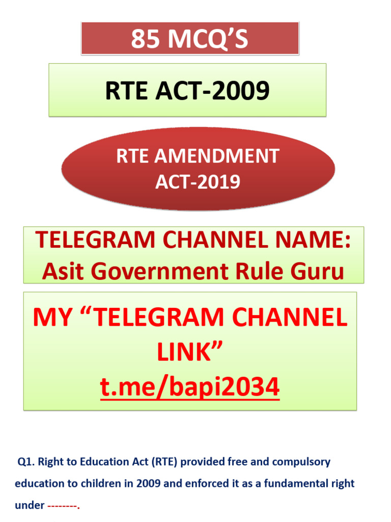 Quiz On Rte-2009 | PDF