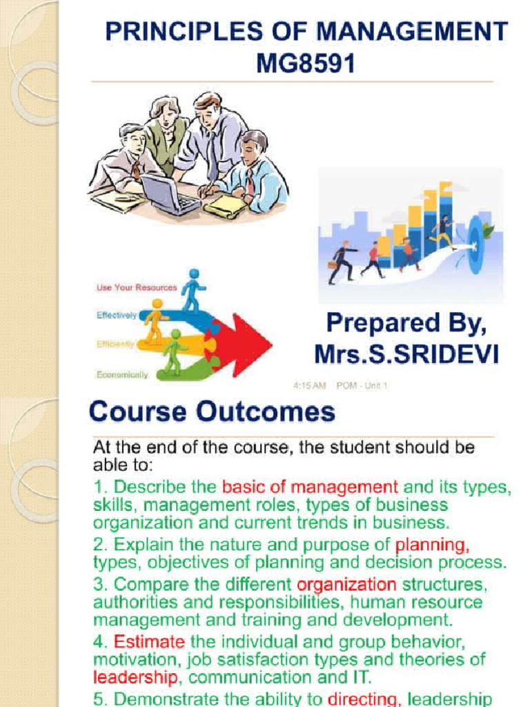 Principles of Management Unit 1 251311852 | PDF